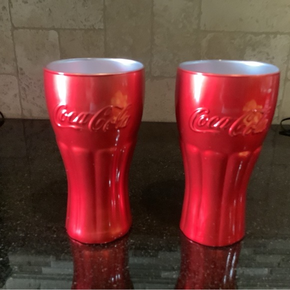 Coca Cola | Dining | Coca Cola Superscript Contour Drinking Glass Red ...